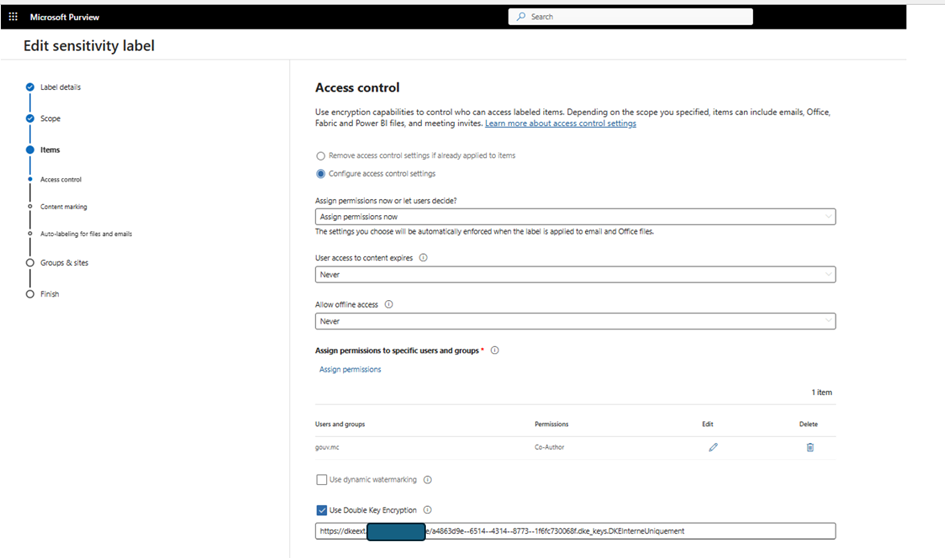 DKE Purview Encryption : Unable to save or create this file. Check that ...